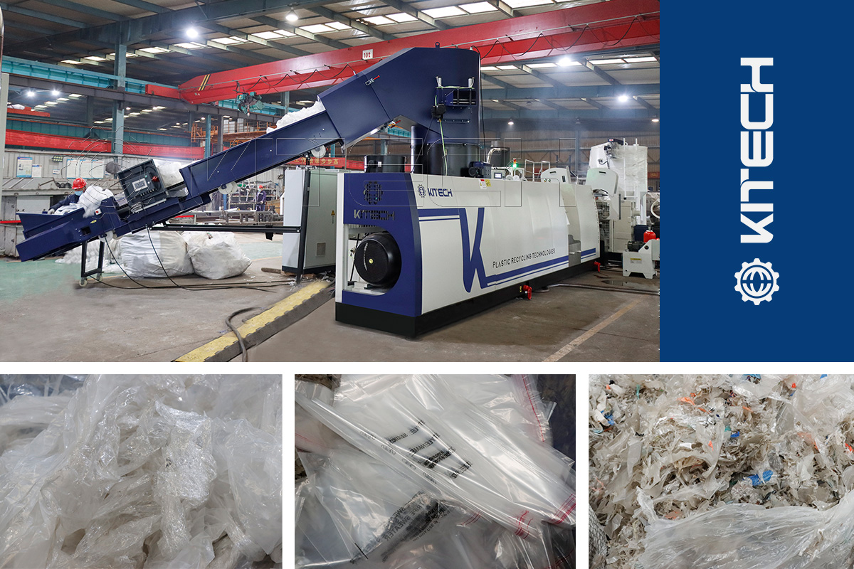 The KCP140+150 Double Stage Cutter Compactor Pelletizing Machine for ...