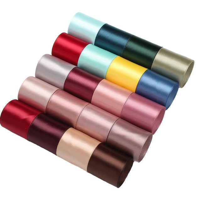 Wholesale 100% Polyester Double Face Satin Ribbon for Thermal Printing ...