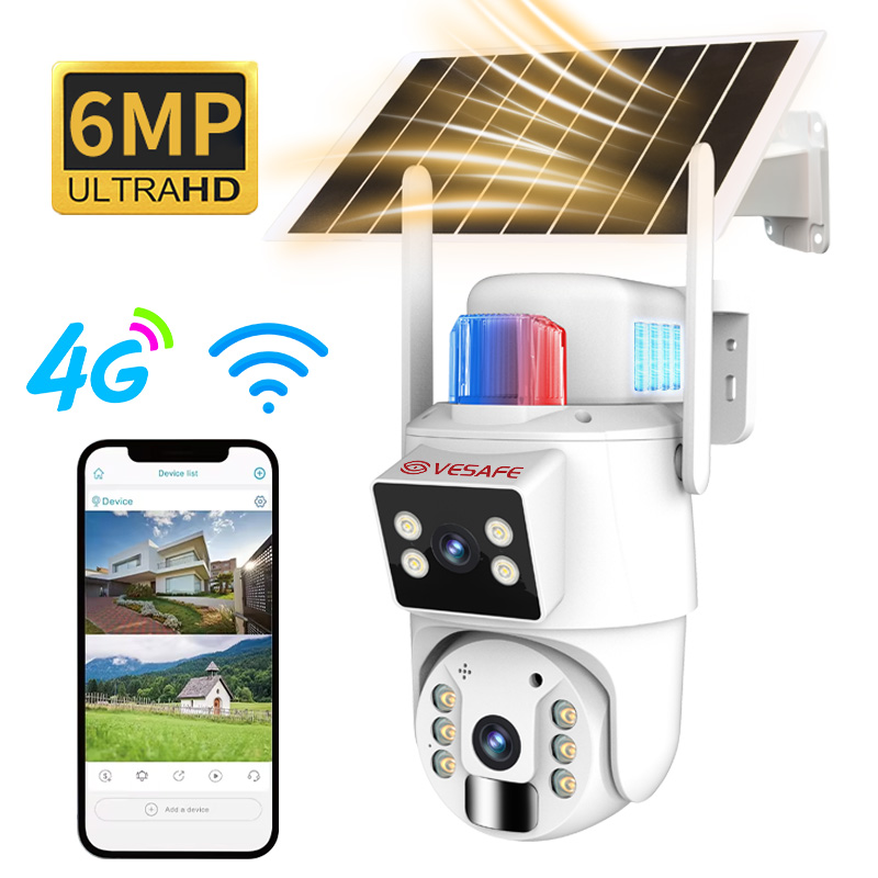 6MP Dual Lens Solar Camera with Human Tracking | VESAFE