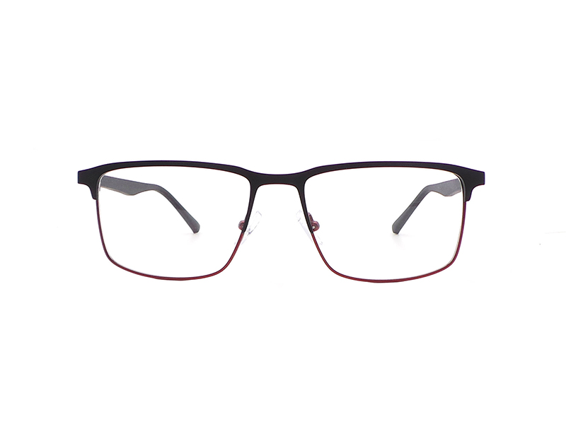 QUICK WONDER Metal Optical Frame for Men – Dual-Tone Carbon Fiber ...