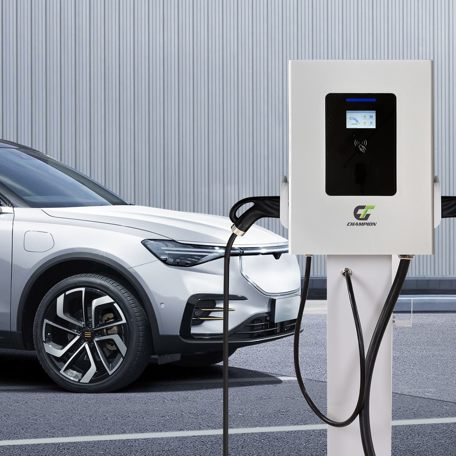 Champion New Arrival-Dual Gun DC Wallbox EV Charger Pile | Champion