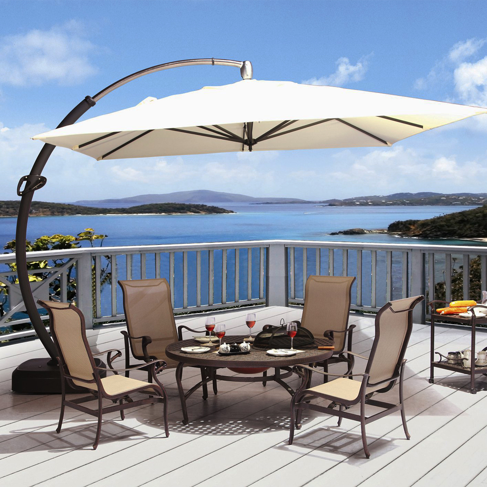 Outdoor Garden Balcony Large Retractable Patio Umbrella Sun Protection ...