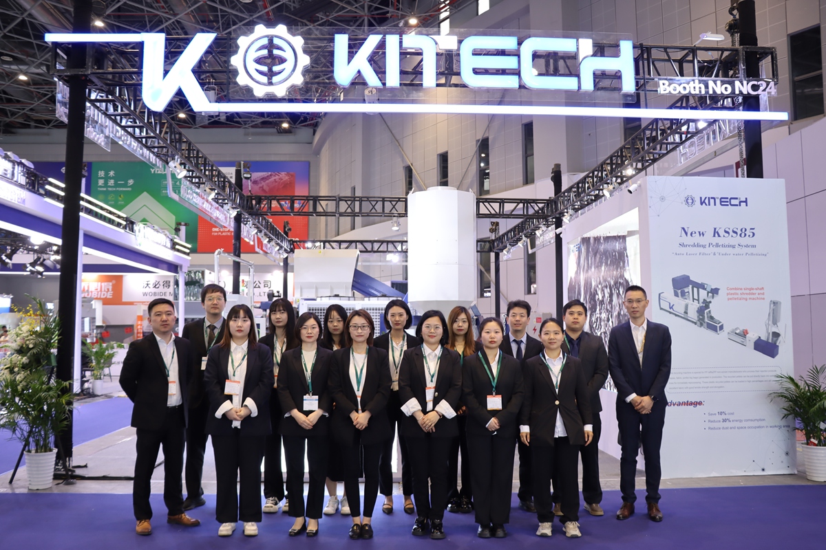 Kitech's KSP120 Single-Screw Pelletizer for Recycling HDPE Pipe Regrind ...