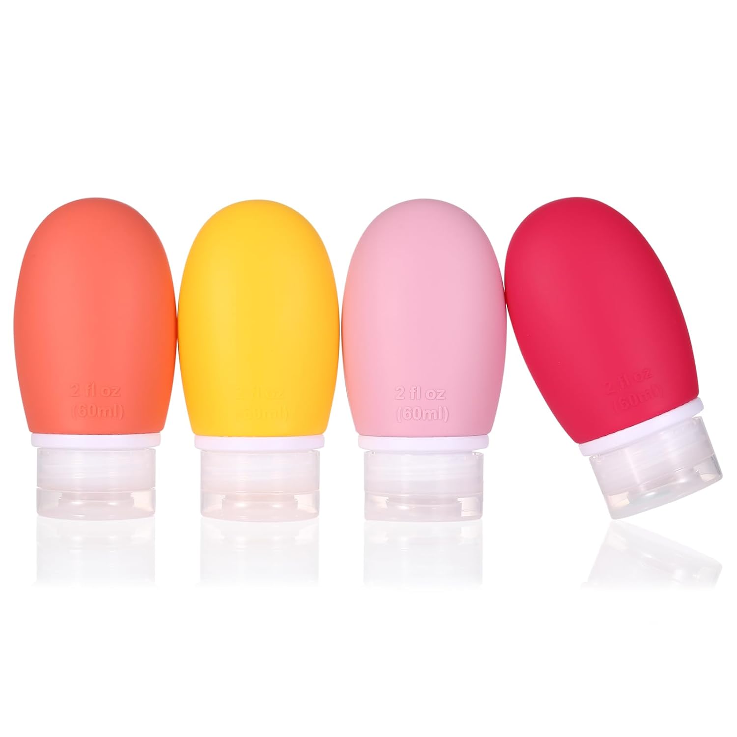 Squeezable Leak Proof Silicone Travel Bottles Set