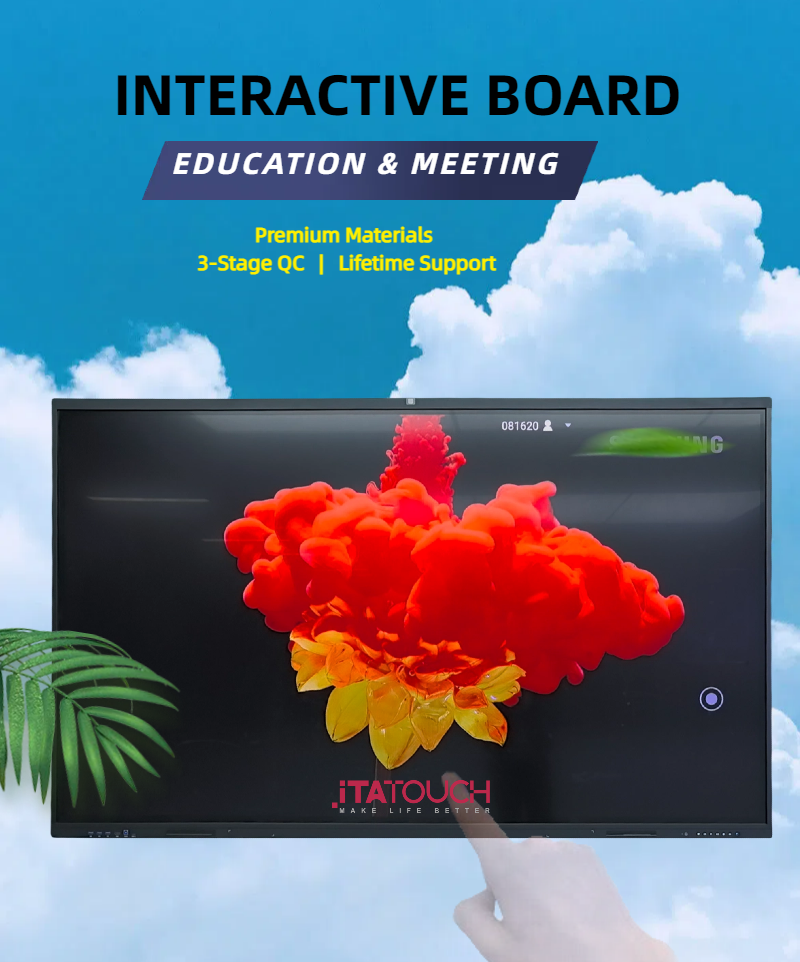 ITA TOUCH 75inch IR Interactive Flat Panel 4K Interactive TV Touch Screen Whiteboard Smart Class ...