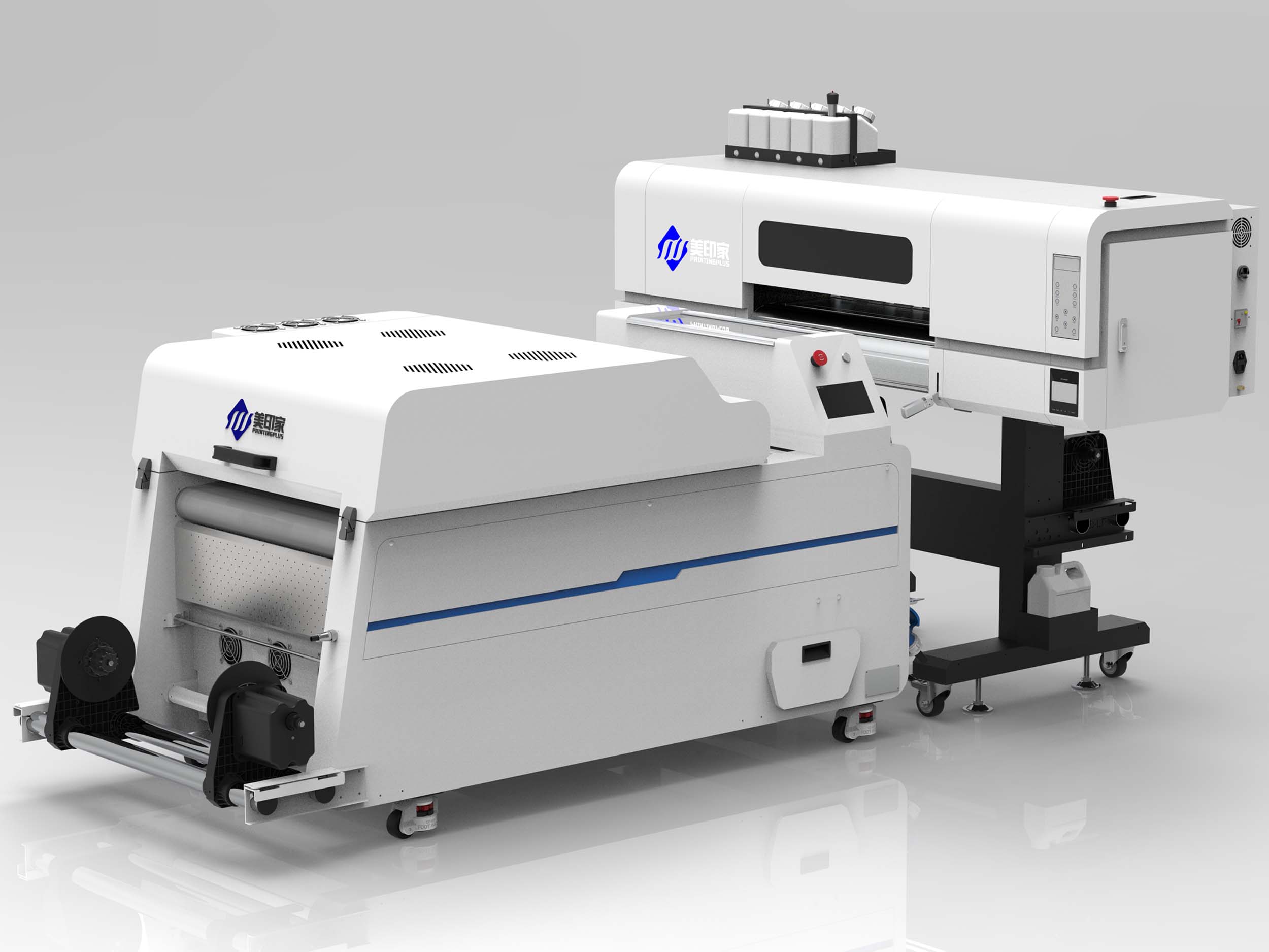 Une machine à imprimer intégrée de cinq maisons et de tremblements de ...