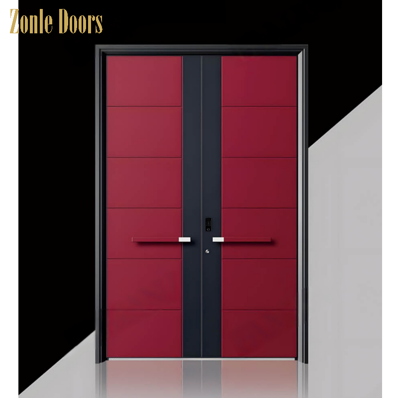 Design Modern Front Door Security Stainless Steel Main Entrance Big ...