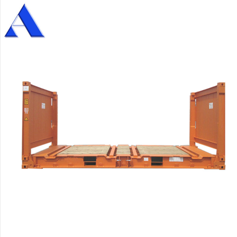 CSC Certified 20ft Collapsible Foldable End Panel Flatrack Dry Steel ...