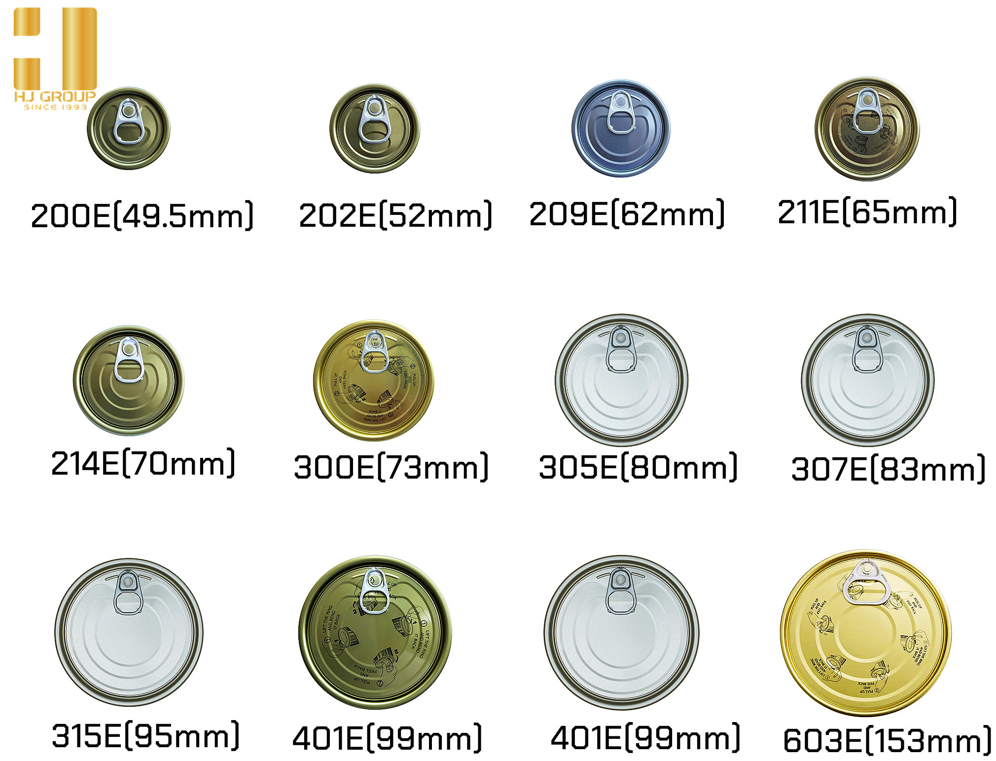 Food Contact Safe 307 Easy Open End - Precision-Made Tin Can Lid ...