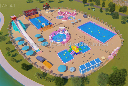 Inflatable Land Ground Theme Water Park | Ace
