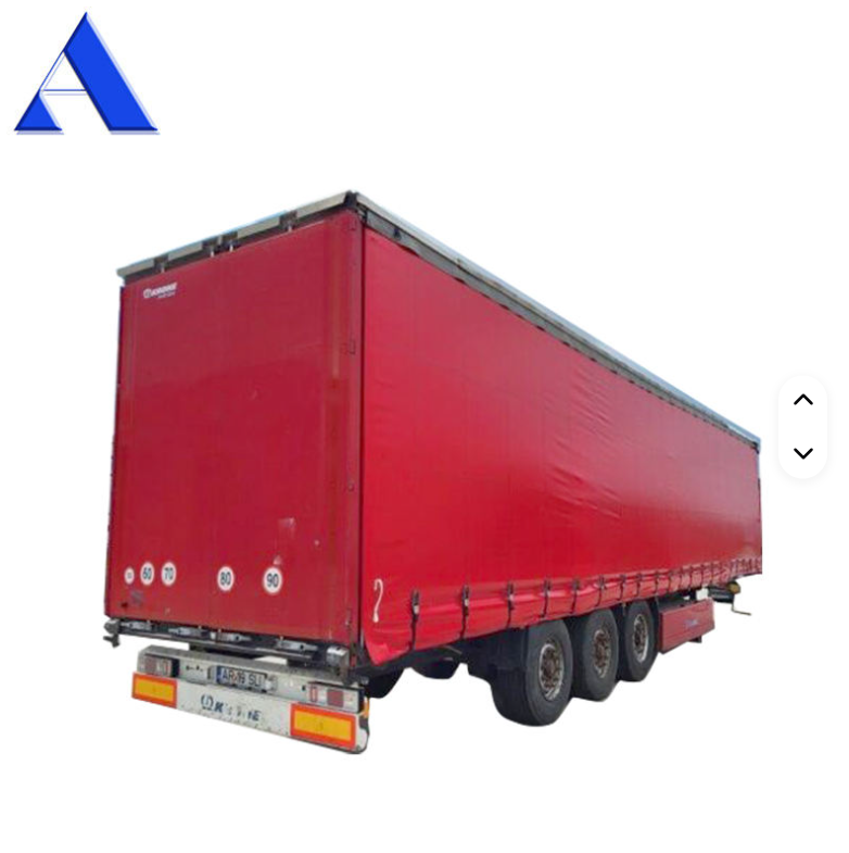 3 Axle PVC Curtain Side Shipping Container Shandong 40ft Van Box Semi ...