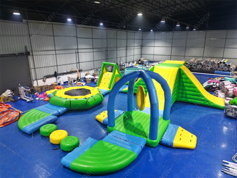 New Green Outdoor Commercial Inflatable Water Park | Barry Inflatable