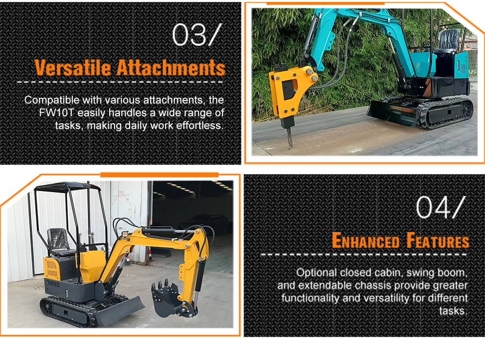 Cheap Mini Excavator 1ton Mini Digger Excavator Practical Home Use ...