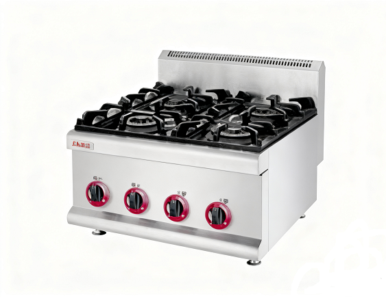 Kaesid 4-Burner Commercial Gas Range | Stainless Steel Table Top Stove ...