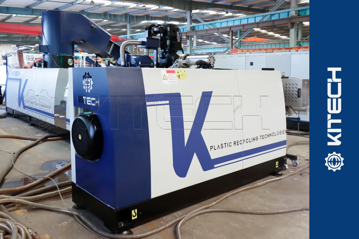 Aumente su producción de reciclaje de plástico con la peletizadora de doble etapa Kitech KCP100 ...