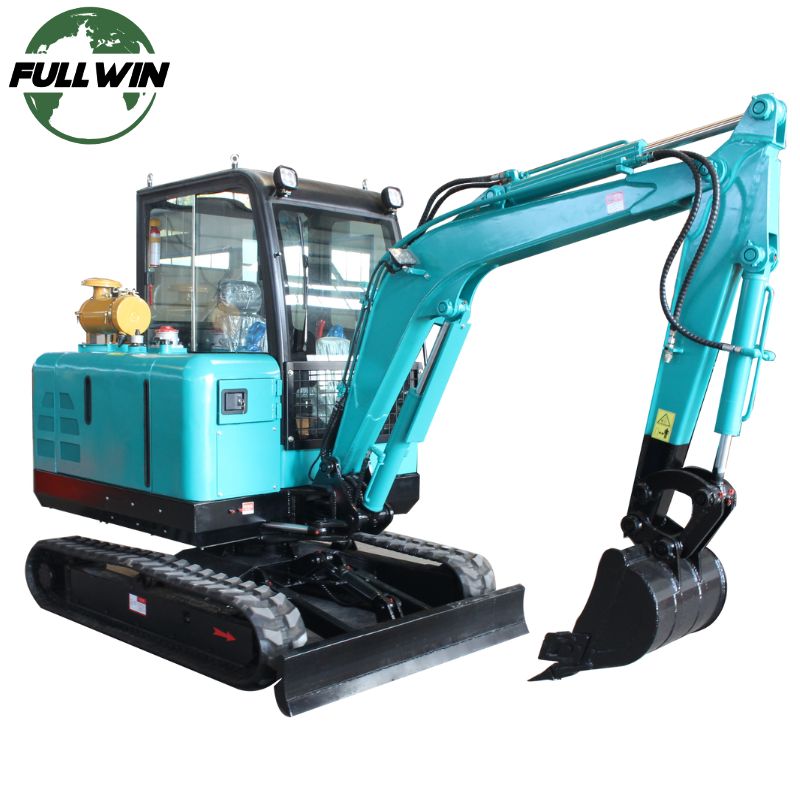 Mini-pelle sur chenilles 4 tonnes, commandes hydrauliques, accès facile, cabine fermée | Fullwin ...