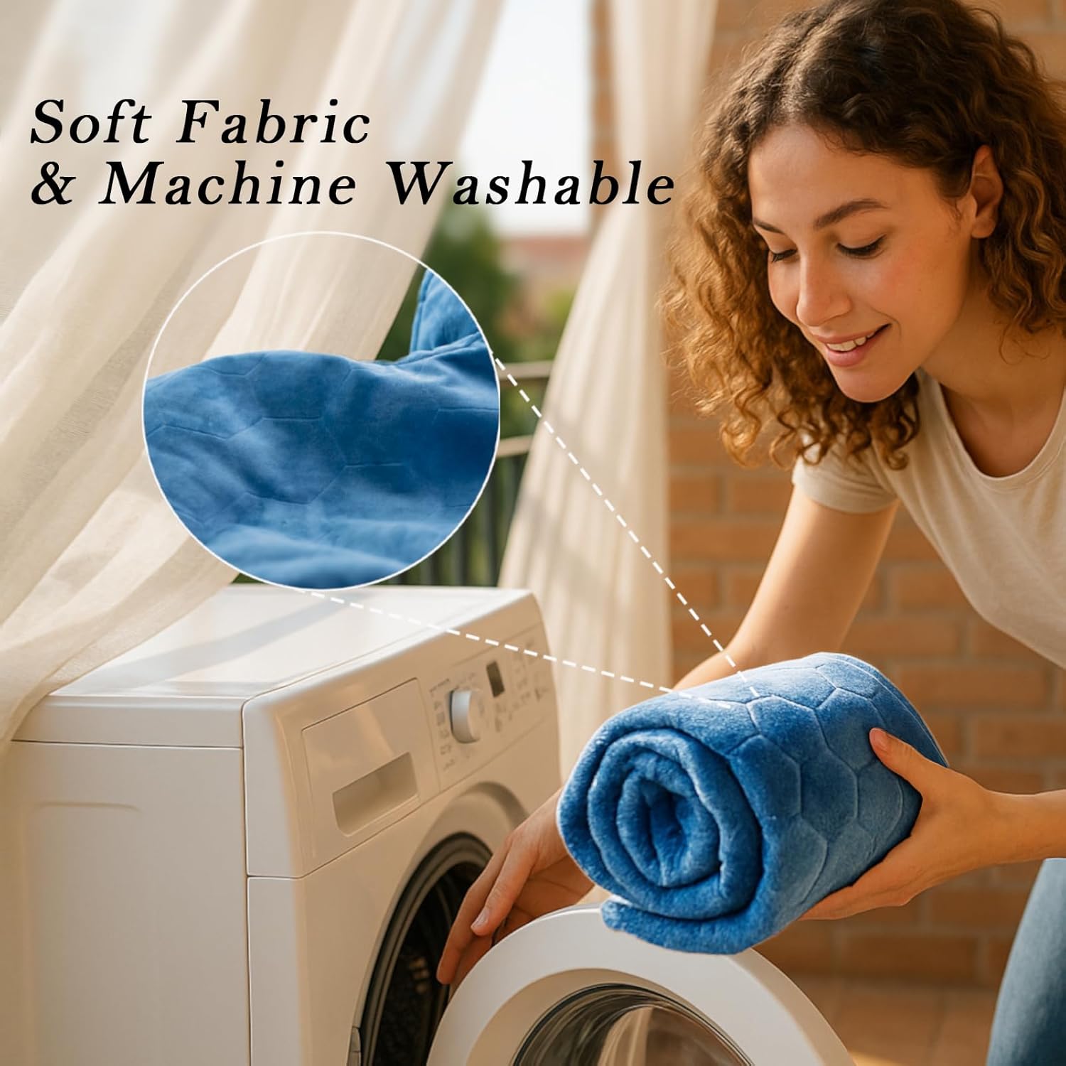 UTK Graphene far Infrared Heating Pad for Neck & Shoulder Relief, Blue | UTK