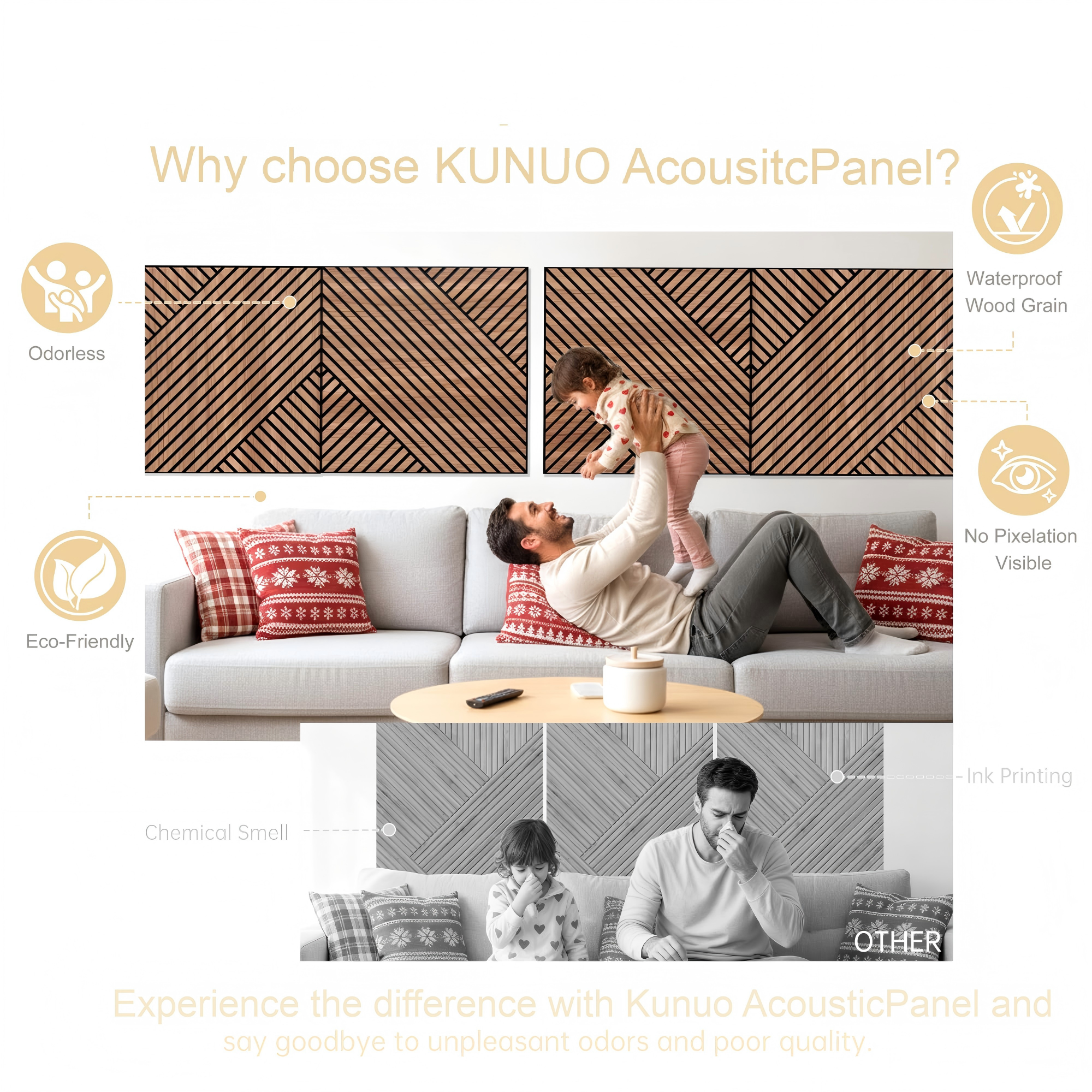Polyester Fiber Wood Veneer Acoustic Panel | Kunnuo Acoustic Panel