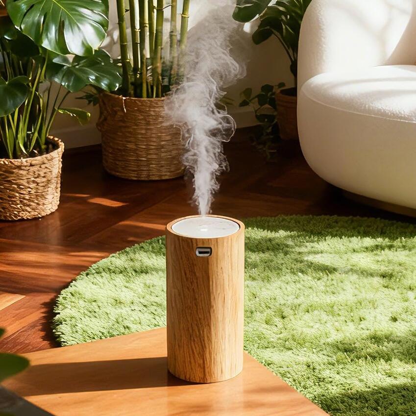 Real Wood Slender Cup-Shaped Pure Essential Oil Rechargeable Battery ...