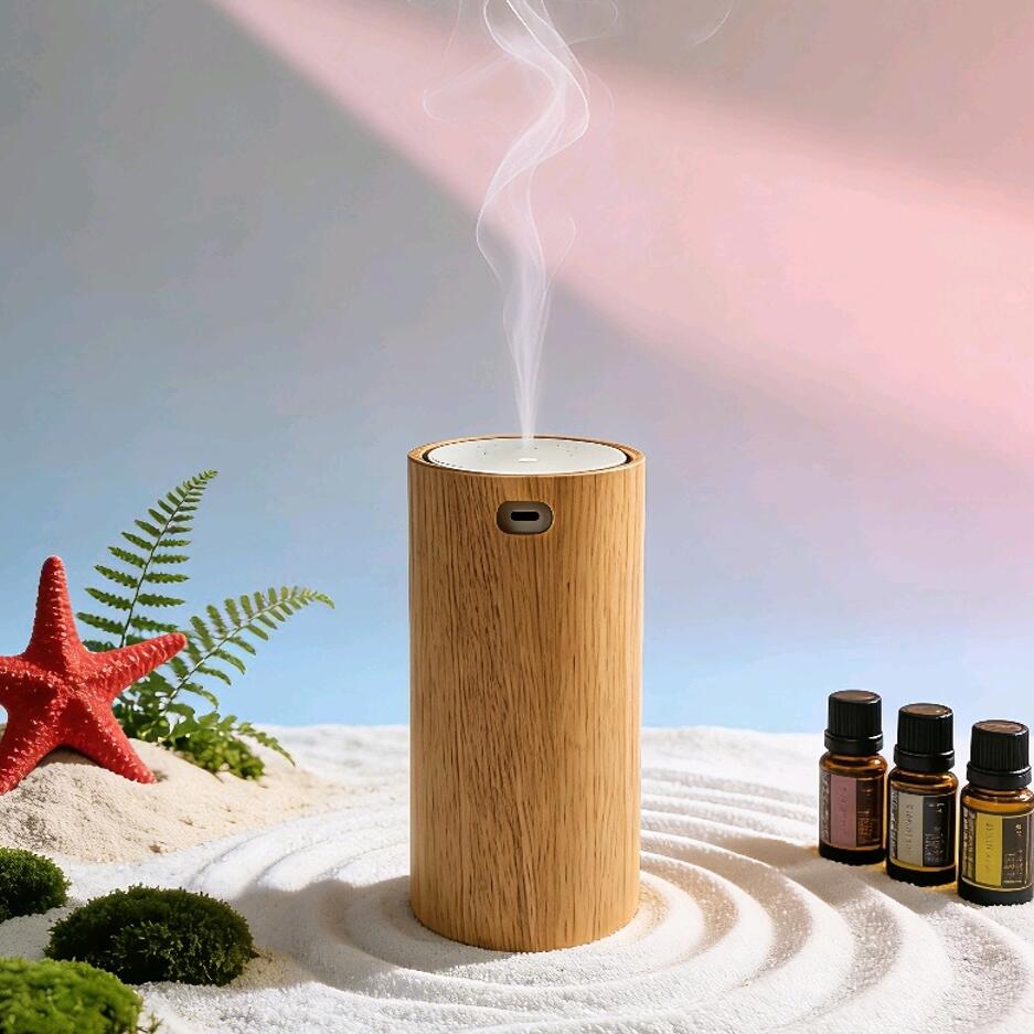 Real Wood Slender Cup-Shaped Pure Essential Oil Rechargeable Battery ...