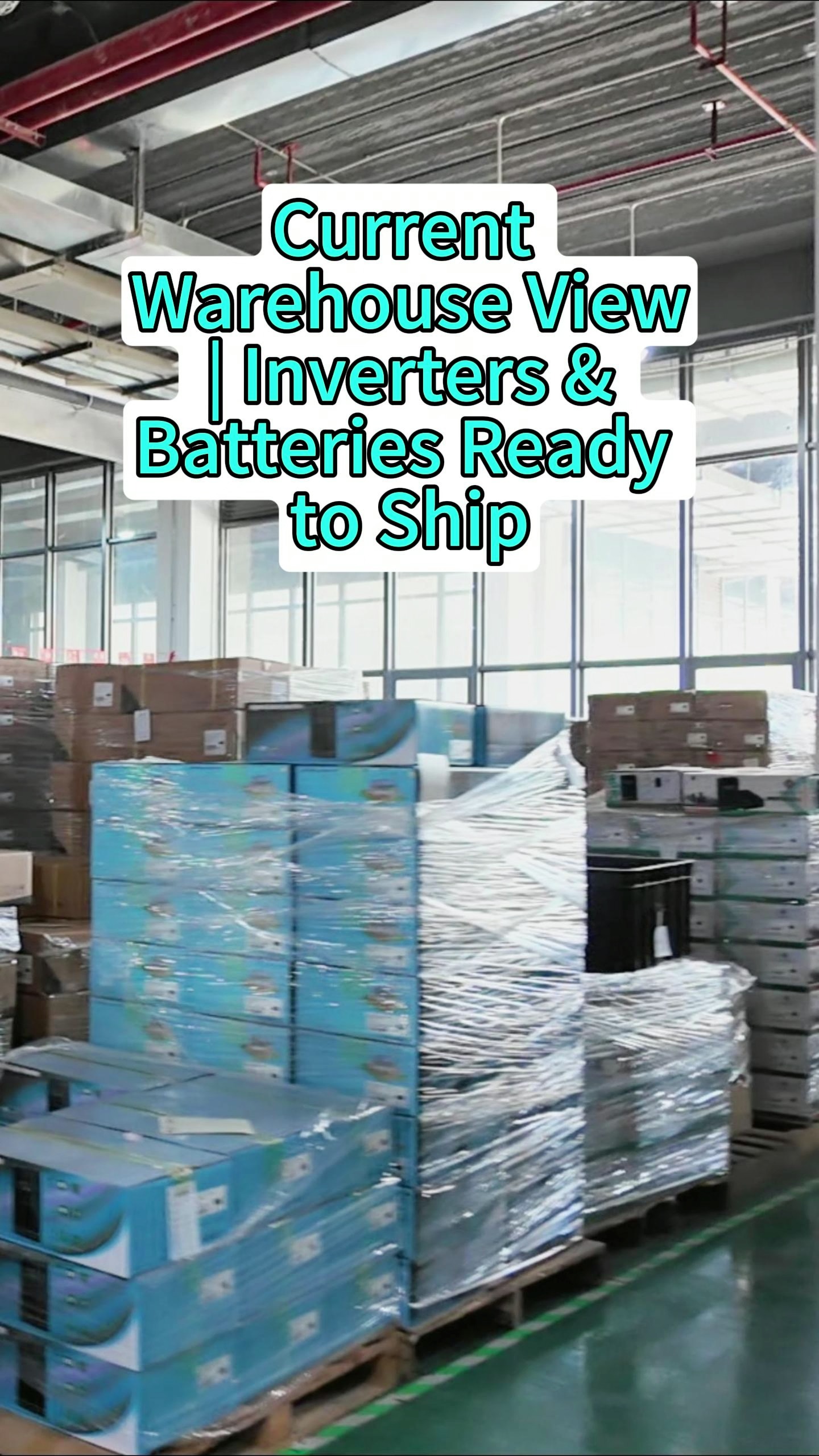 📦 Current Warehouse View | Inverters & Batteries Ready to Ship