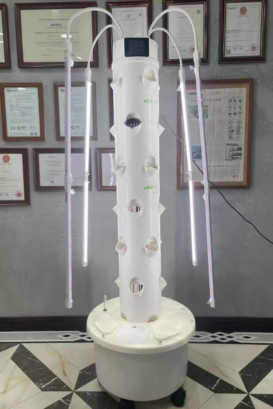 Kuwait Distributor 4P6 Hydroponic Tower System for Home Growing Market ...