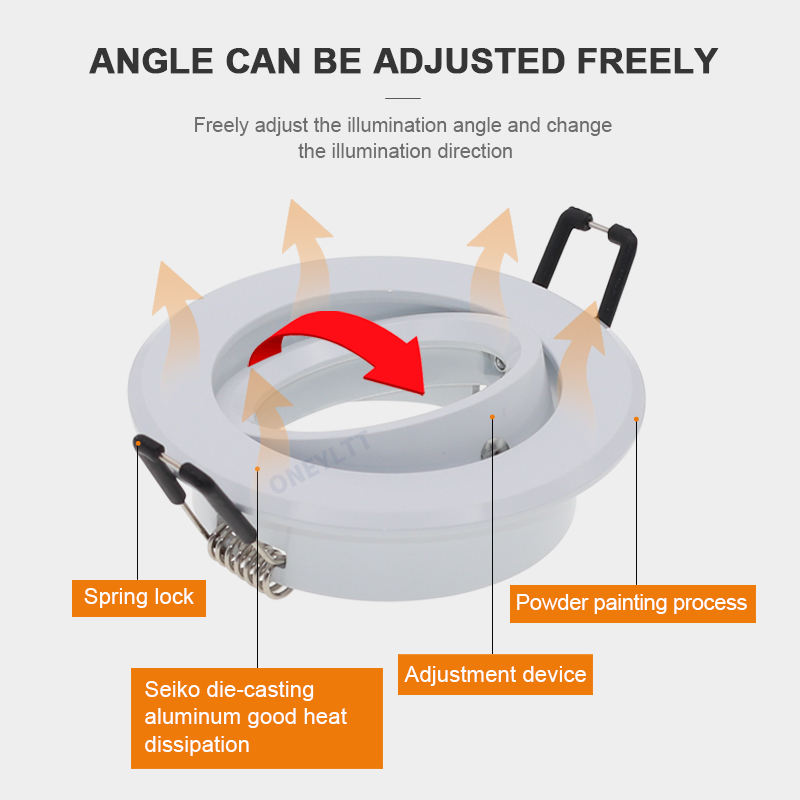 65mm Adjustable Spotlight Holder Frame Kit | Sehon