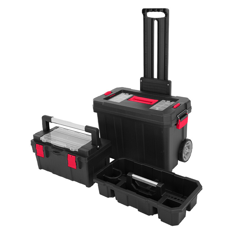 Efficient Tool Organization Using Stackable Plastic Tool Boxes Set | VERTAK