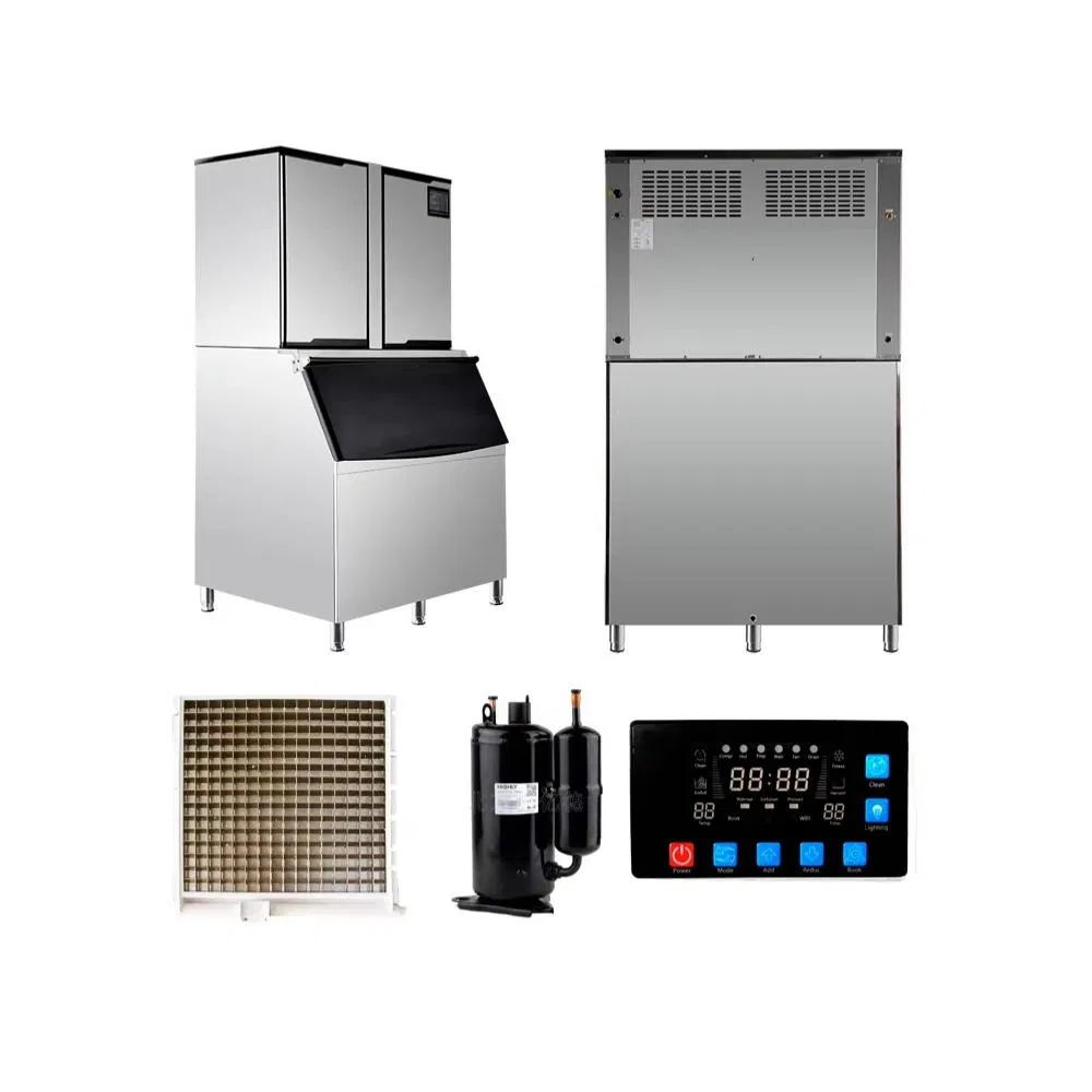 Commercial Ice Cube Makers Making Machine 500kg/24hrs Industrial Ice Maker - Ice Cube Machine ...
