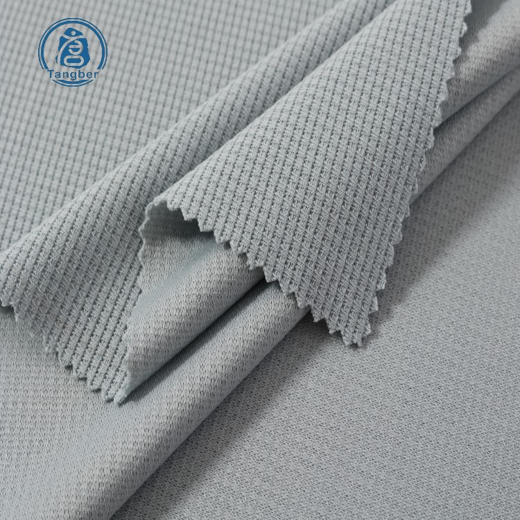 100% Polyester T-shirt Knit Fabric 220gsm Kusi-cotton Jacquard Waffle ...