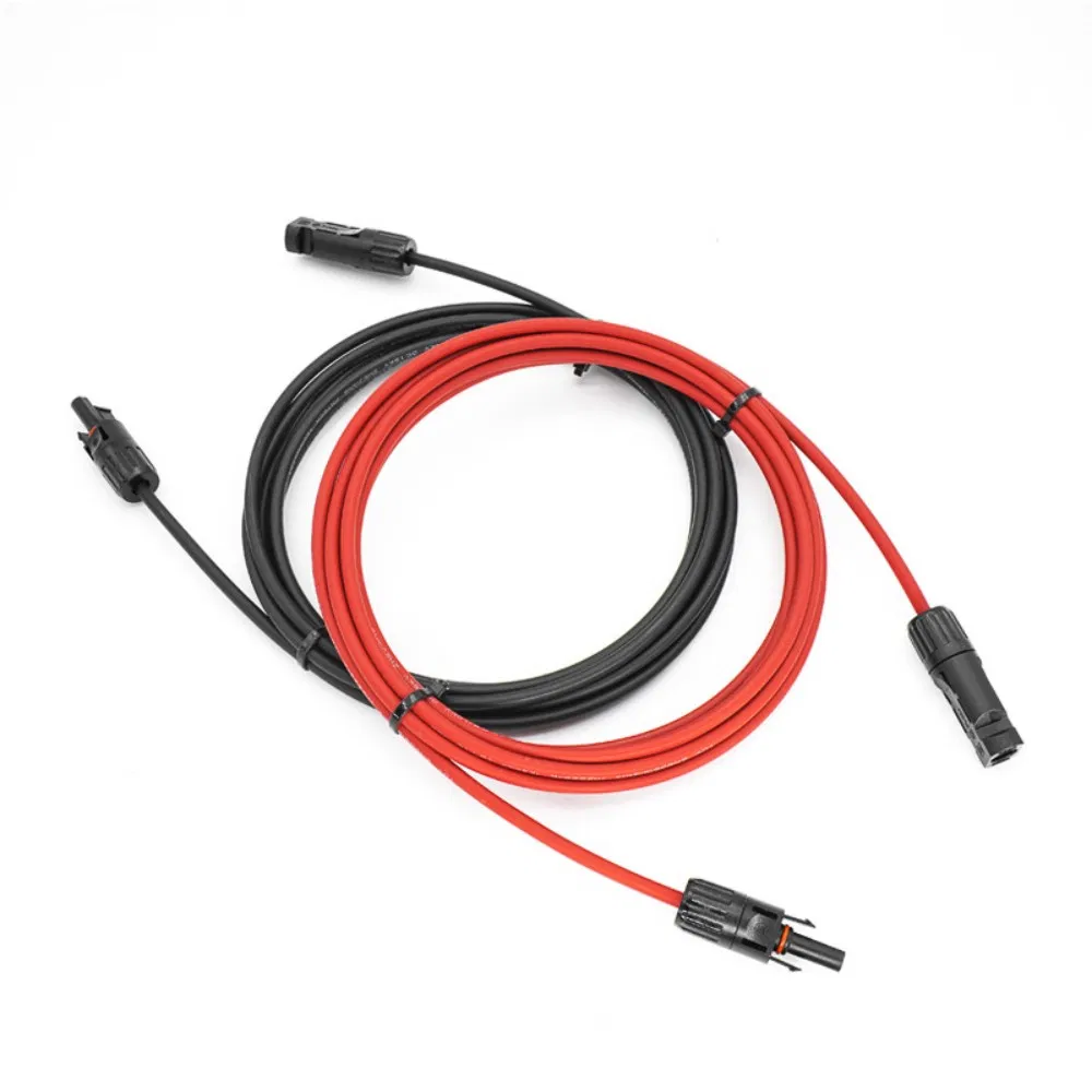 Tin Plated Copper 1000V 4mm2 30A 4 Meter PV Solar Extension Cable ...