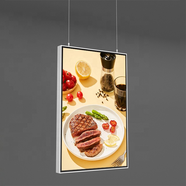 Hanging Type Led Poster Menu Board Double-sided Pictures Display ...