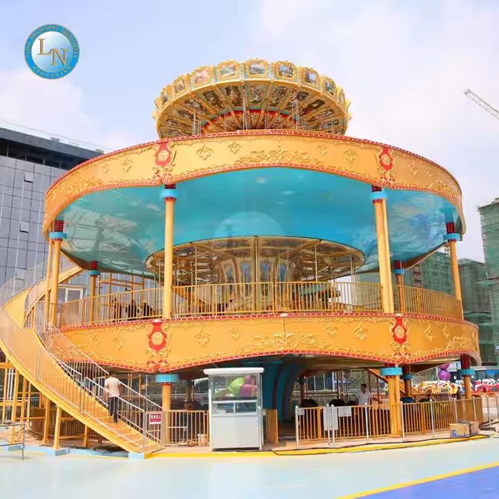 Theme Park Fairground Rides Classical Luxury Flying Chair Carousel ...