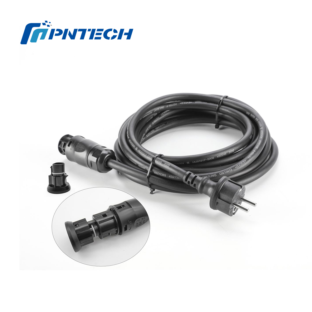 Pntech Micro Inverter Extension Cord Good Quality Ac/dc Bc01 Male 3x2 ...