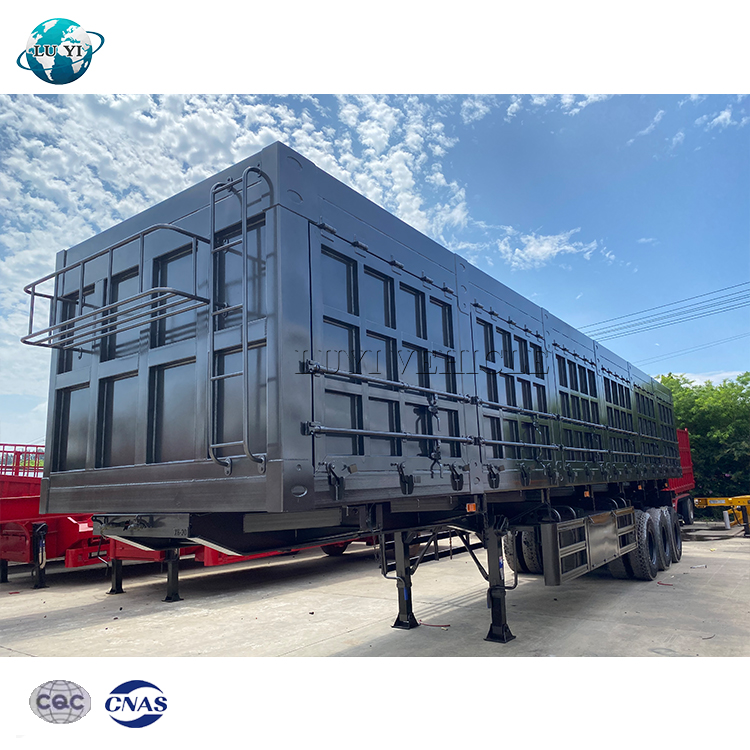 Dump Semi Trailer 3 ejes 45 metros cúbicos Tipper lateral remolque de ...