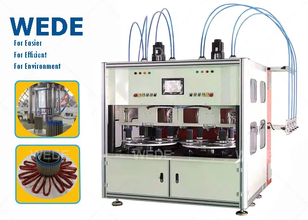Elevator Motor Coil Winding Machine - 4 Winding Head 8 Stations | WEDE