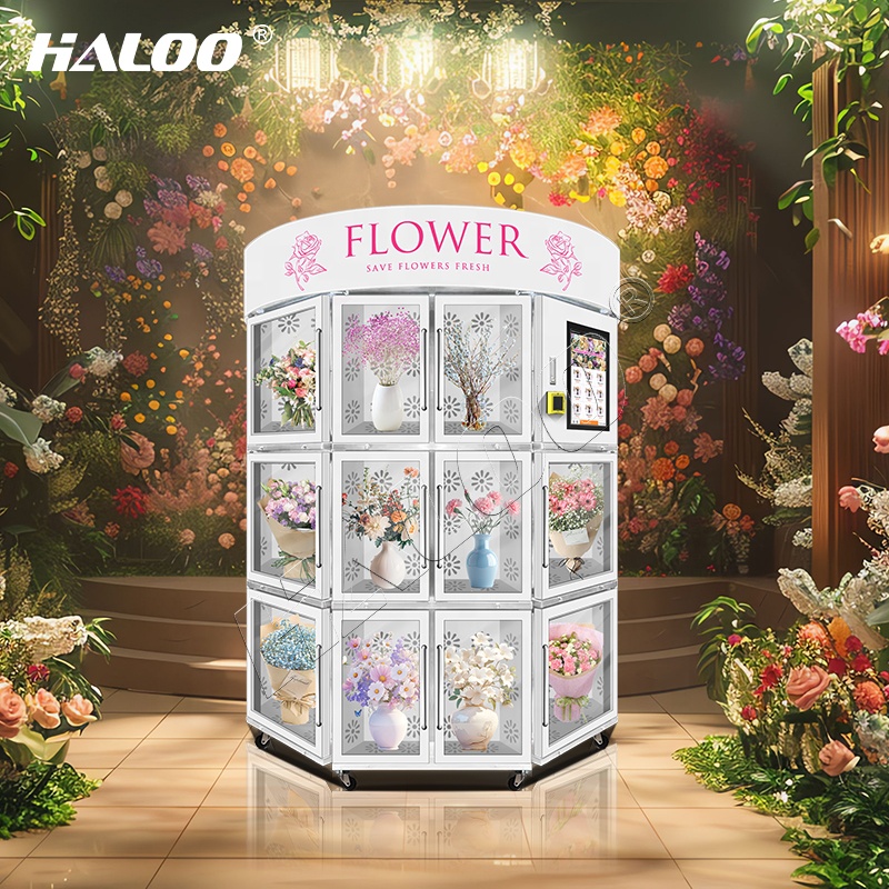 Vfresh Customizable 12 Capacity Flower Vending Machine 220v With ...