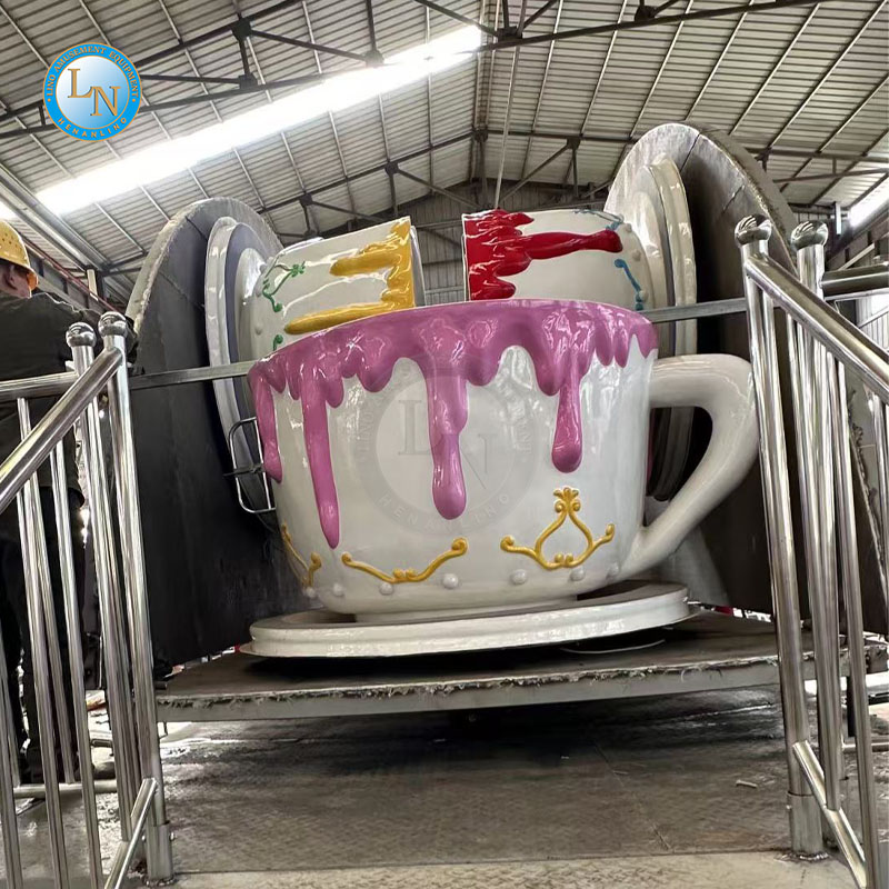 Trailer Style Tea Cups Rides Portable Attraction Park Equipment Outdoor ...
