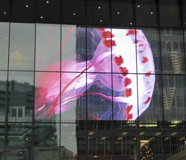 20mm ThinFlexible Transparent P20 Led Display Shopping Mall Window ...