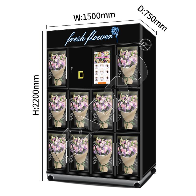 10 Locker Automatic Fresh Flower Vending Machine Outdoor Flower Bouquet ...