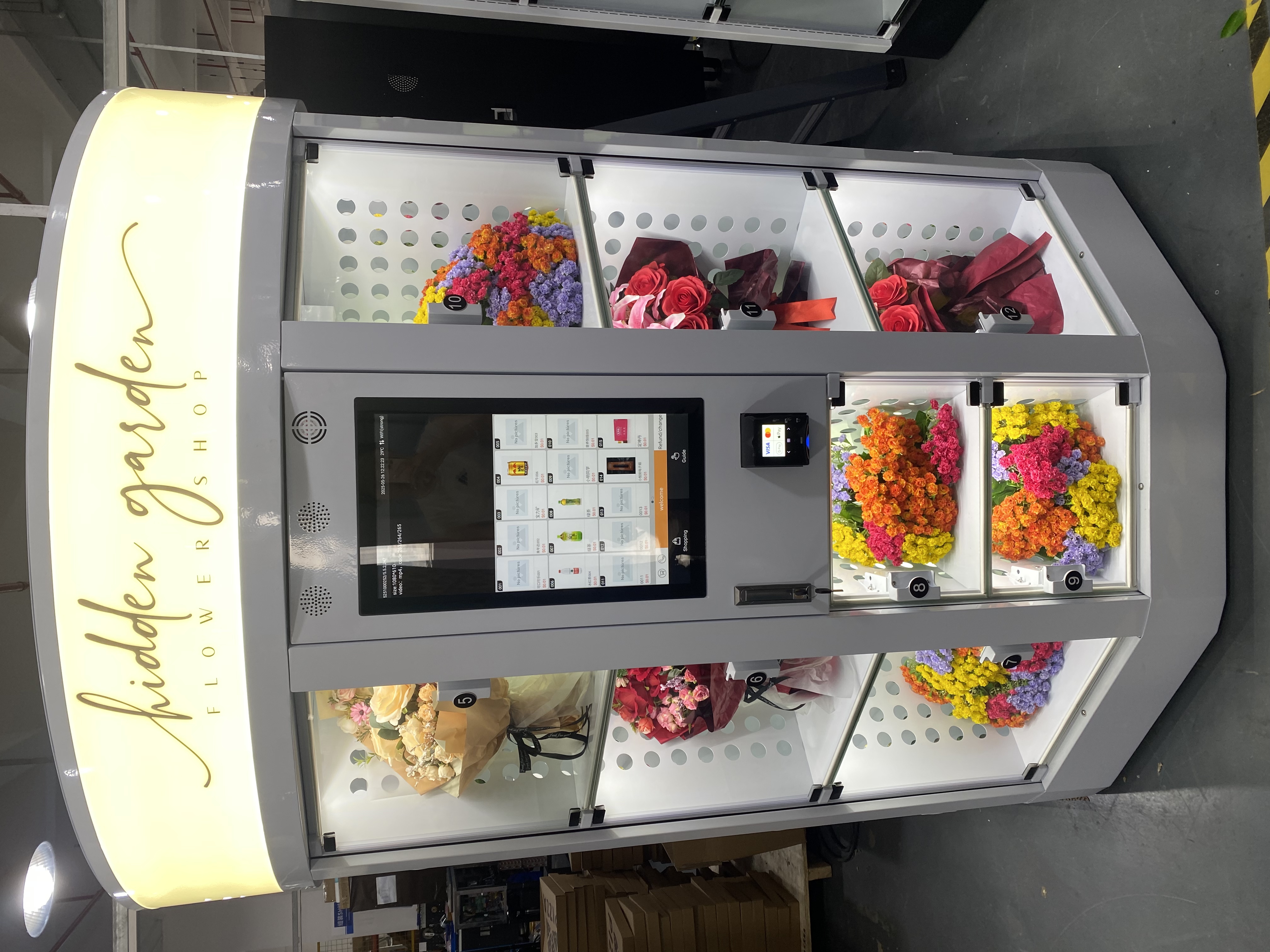 Haloo Different Size Flower Vending Machine Customistic Logo Brand On ...