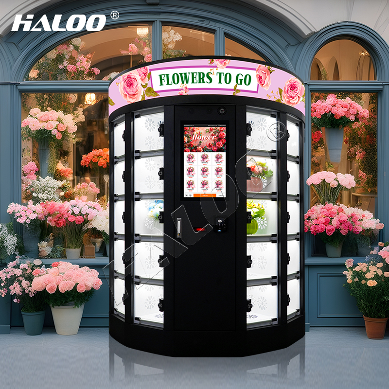 Haloo Vending Machine Distributeur Automatique De Fleurs Self-service Floral Vending Machine ...
