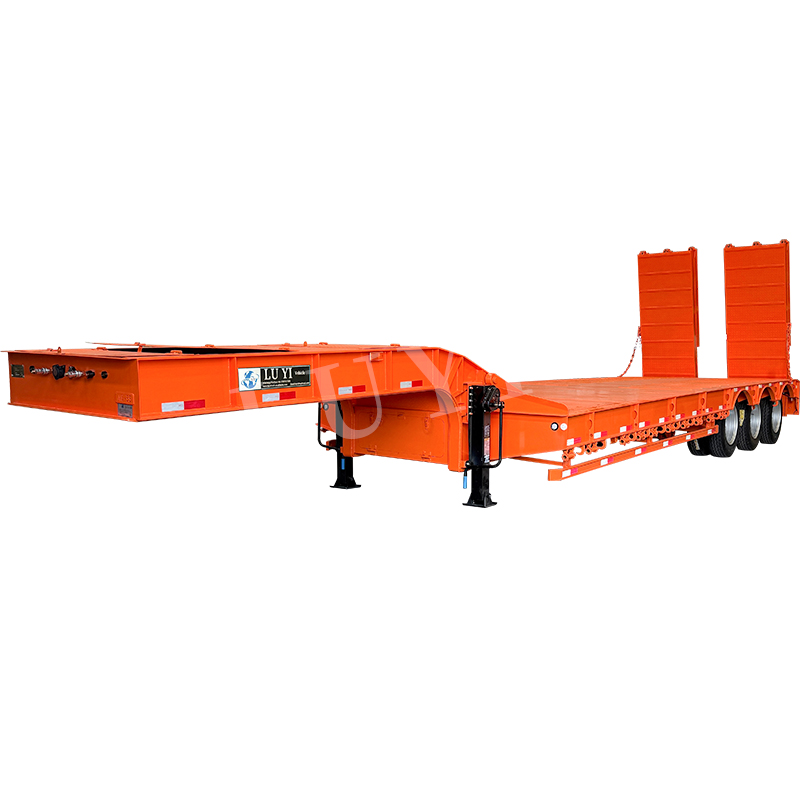 2025 New 2 Axle 3 Axle 4 Axle Lowbed 80 Ton 100 Ton 120 Ton 150ton Low Loaders 40ft Containers ...