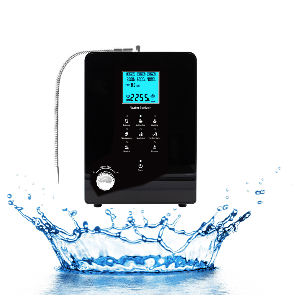 Alkaline Water Ionizer Hydrogen Water Generator Machine with 9 Plates ...