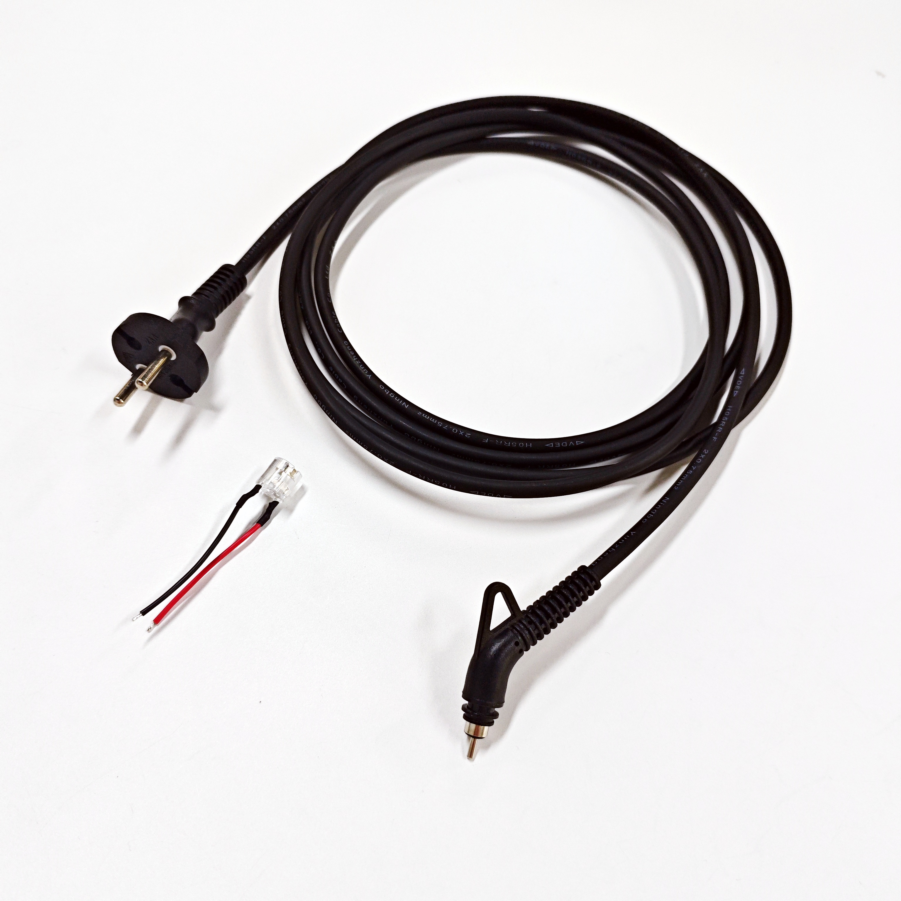H05RR-F 2*0.75MM2 2 Core Eu Plug to Hair Straightener Swivel Power Cord ...