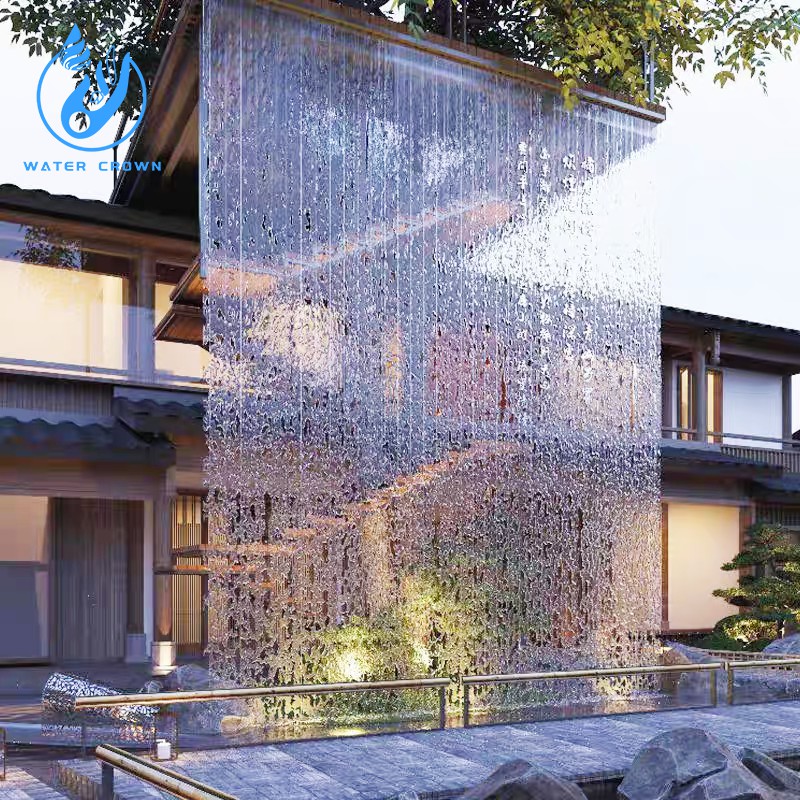 Outdoor Rain Water Curtain Wall With Programmable Rainfall Effects ...