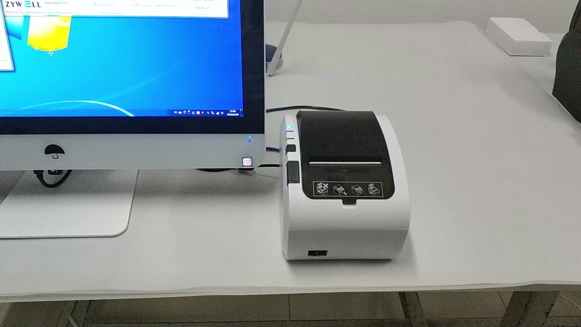 ZYWELL - Custom Multifunction Printer Receipts 80mm 58mm Thermal Printer with Receipts Paper ...