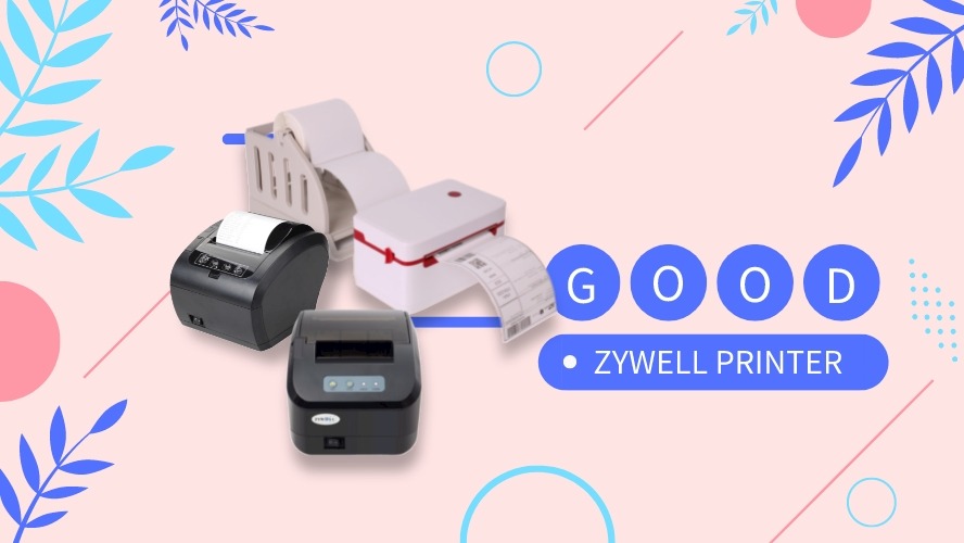 ZYWELL - Fast Printing 80 Mm USB RS232 LAN Sticker Label Printer Roll Paper Barcode Maker ...