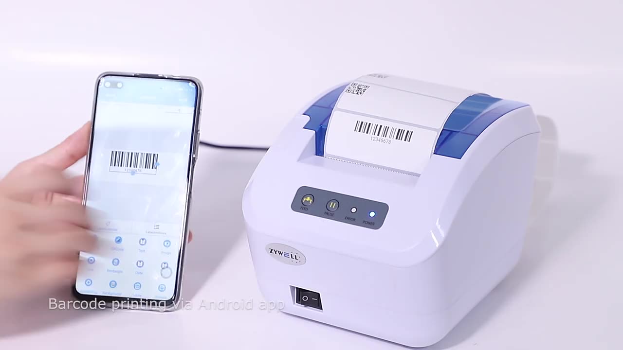 ZYWELL - Factory Production Printer Label Barcode Printer Wifi Thermal ...