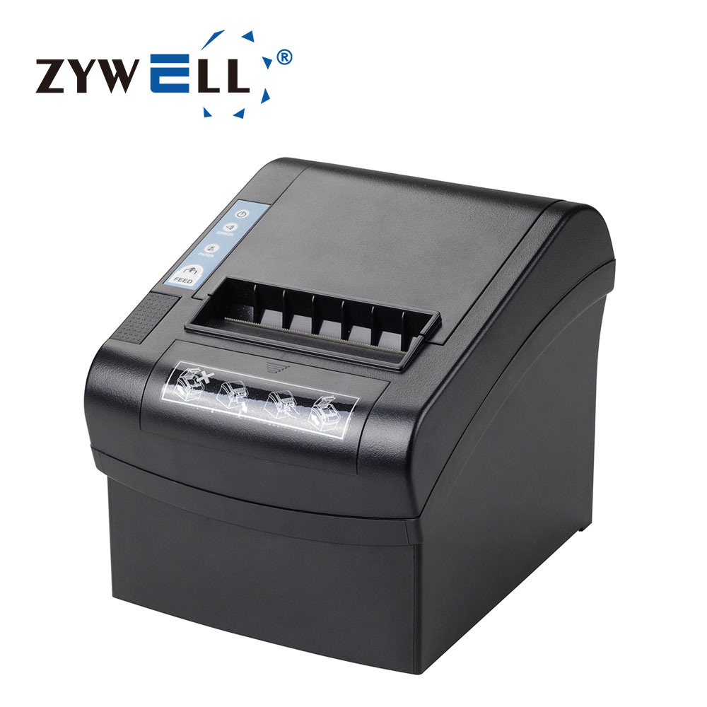 ZYWELL - USB&Puerto LAN 80 mm Impresión térmica POS Impresora de recibo térmico USB+RS232